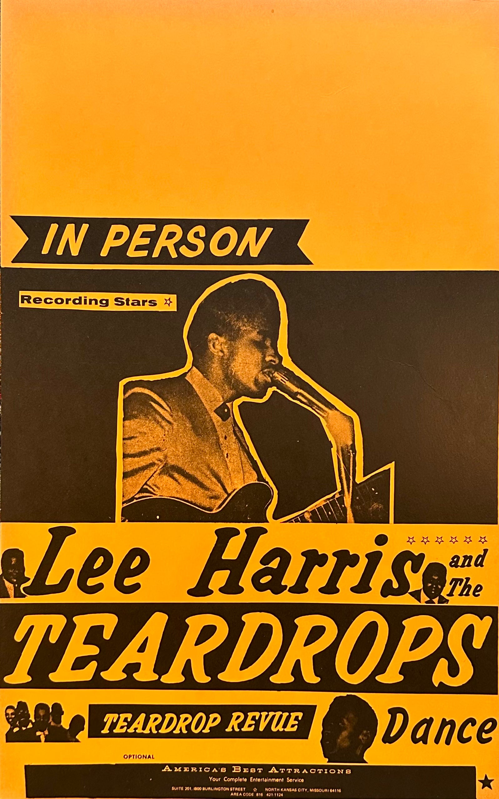 Lee Harris and the Teardrops- Vintage Poster – Big Henry's Vinyl & Gifts
